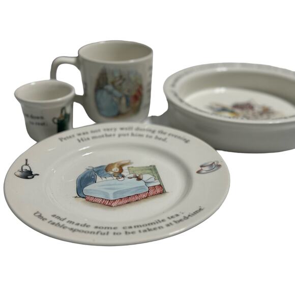 Wedgwood | Kitchen | Wedgewood Peter Rabbit 4 Piece Set Toddler Baby ...
